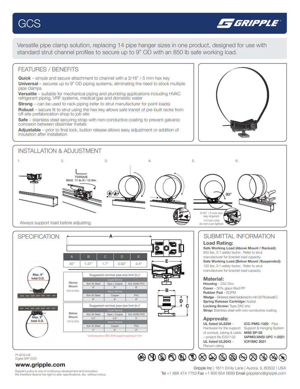 Gripple - GCS-30-30BL — Controlled Air, Inc.